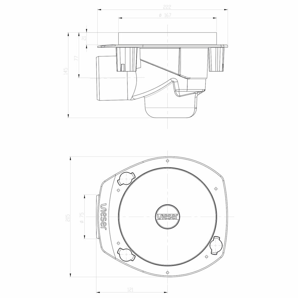 Vaakakaivo Vieser One DN75 3x32/40 ilman valutukia 52611 | STARK ...