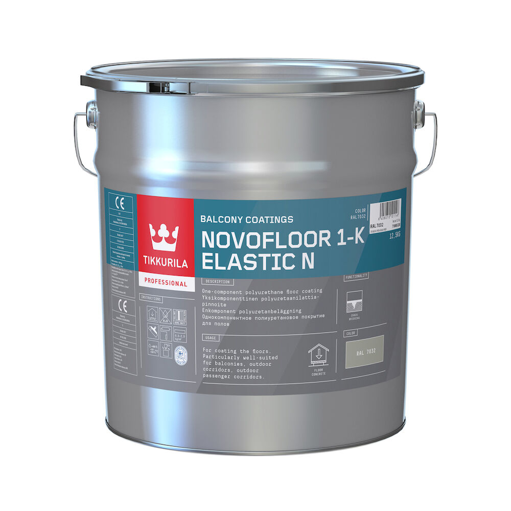 Pinnoite Novofloor 1-K Elastic N RAL7032 12,5kg | STARK verkkokauppa