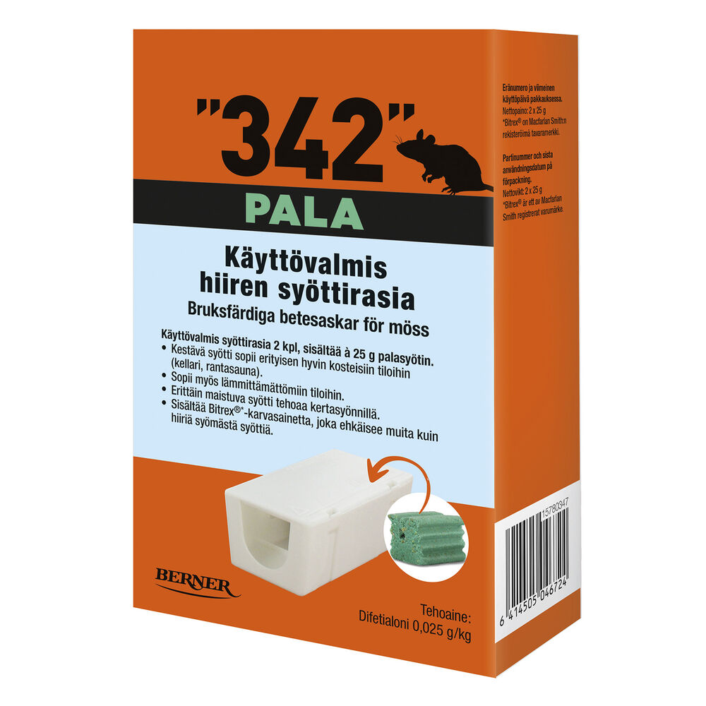 Hiiren syöttirasia 342 palasyötti 25g 2 kpl | STARK verkkokauppa