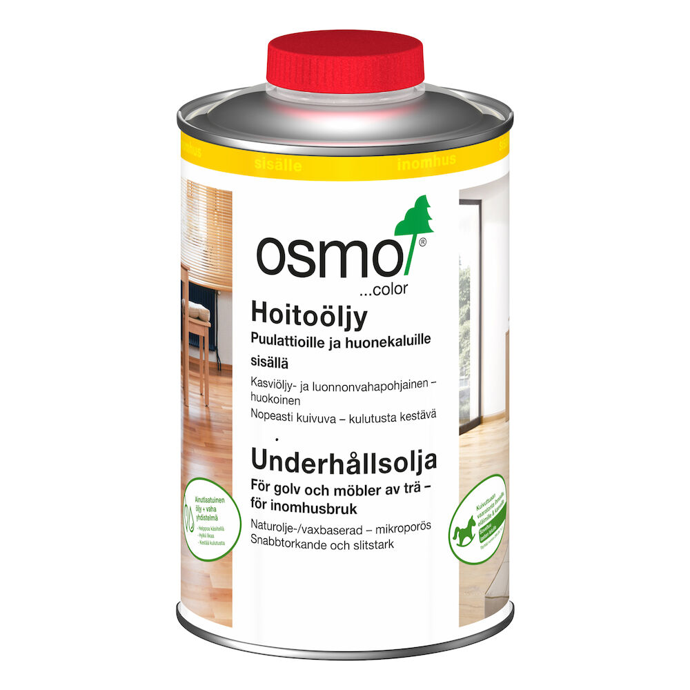 Hoitoöljy Osmo Color 3081 Väritön silkinhimmeä 1 l | STARK verkkokauppa