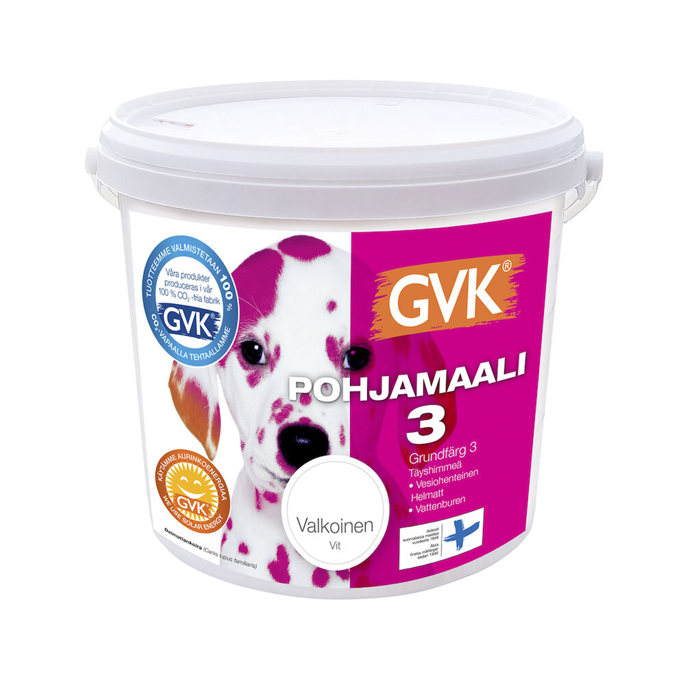 Pohjamaali GVK 3 valkoinen 9L | STARK verkkokauppa