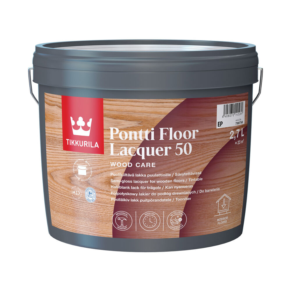Pontti Floor Lacquer 50 EP 2,7L | STARK verkkokauppa