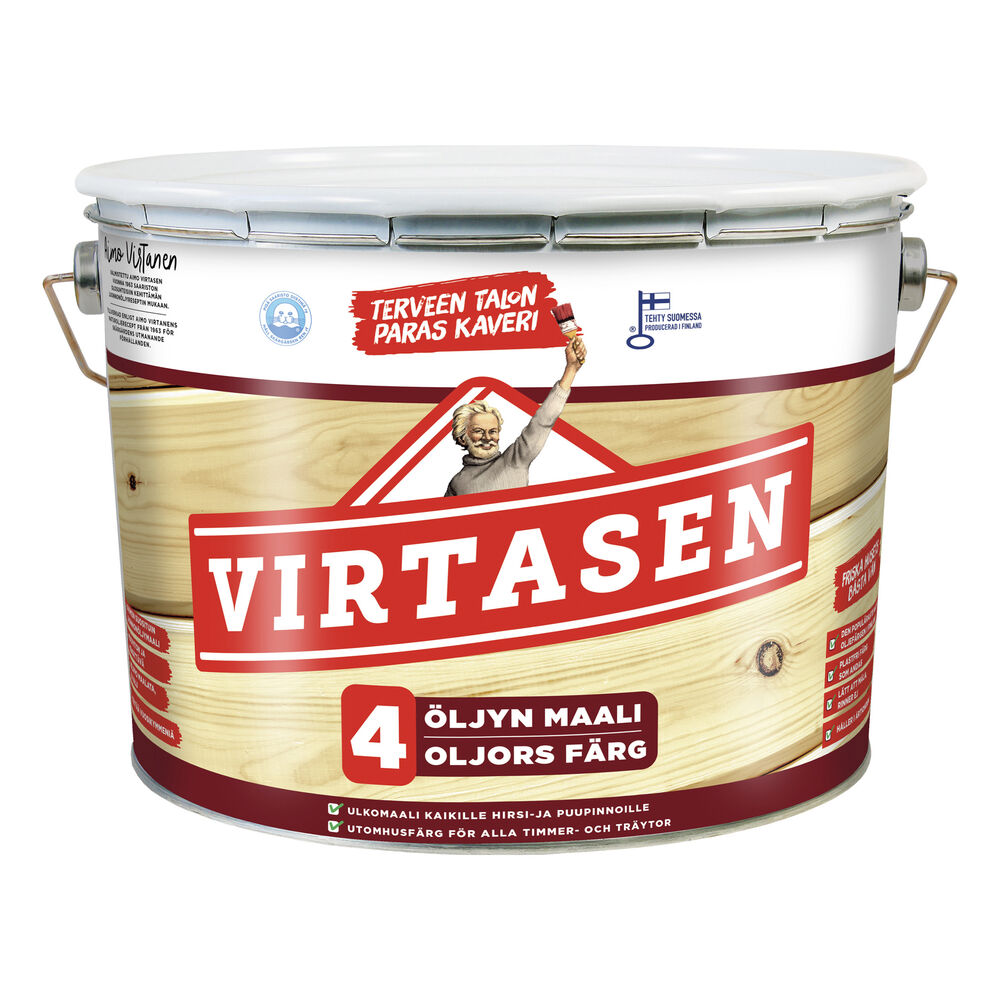 Virtasen 4 Öljyn maali Okran Keltainen 10L | STARK verkkokauppa