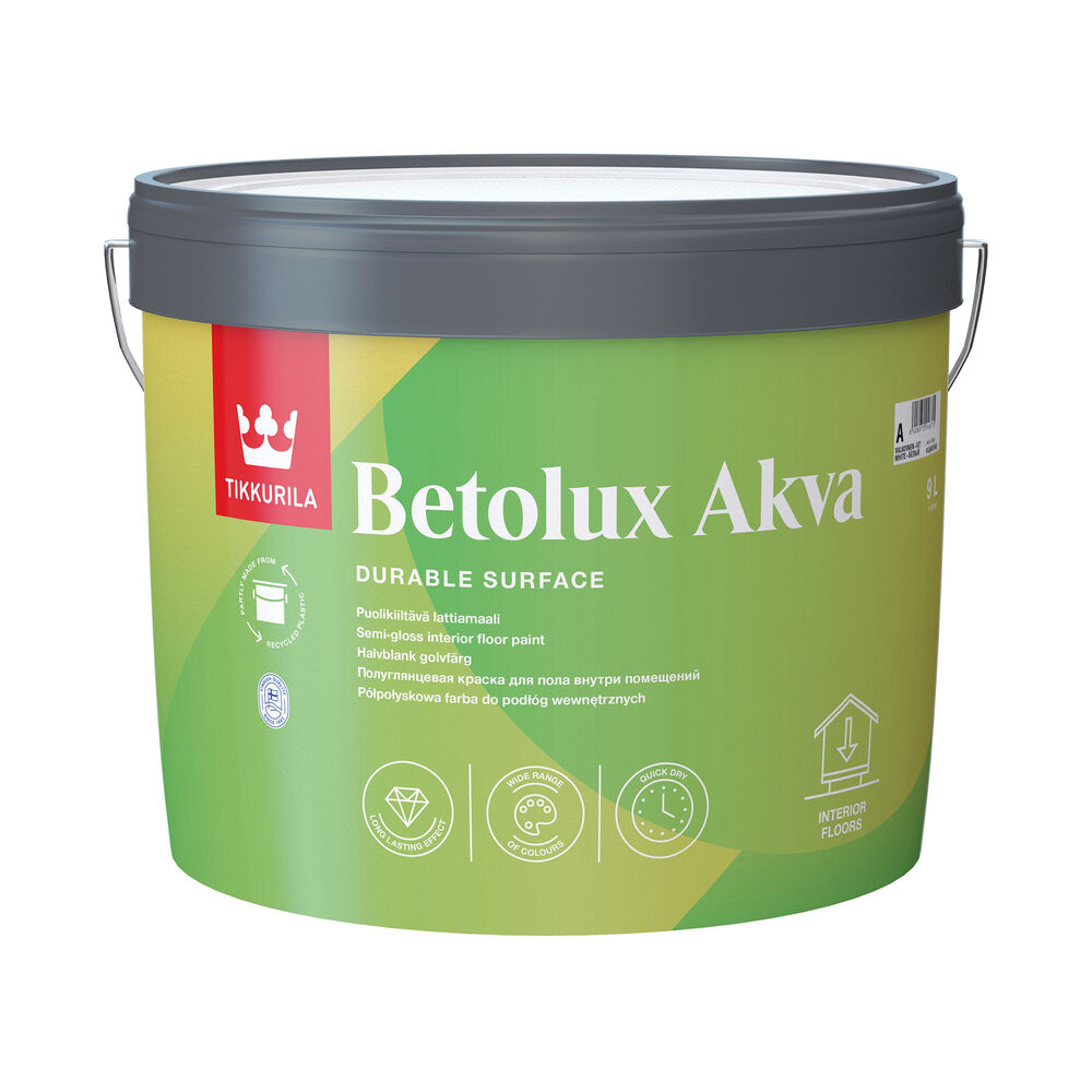 Lattiamaali Betolux Akva 9 l A valkoinen | STARK verkkokauppa