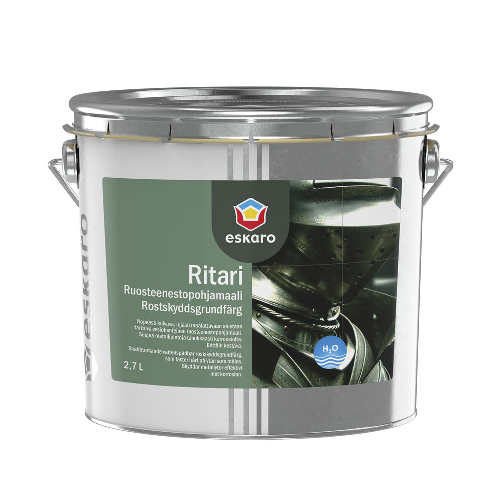 Ruosteenestopohjamaali Ritari musta 2,7L | STARK verkkokauppa