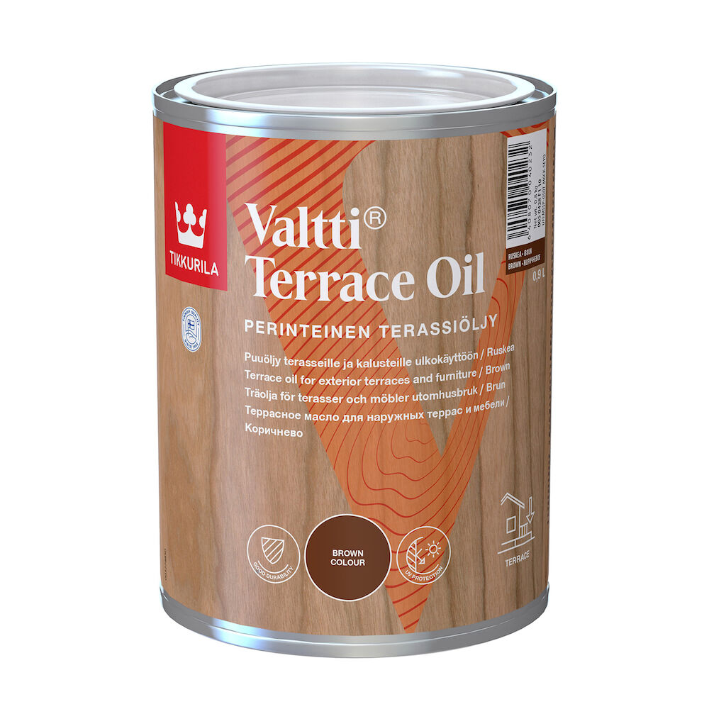 Kaluste- ja terassiöljy Valtti Terrace Oil 0,9 l ruskea | STARK ...