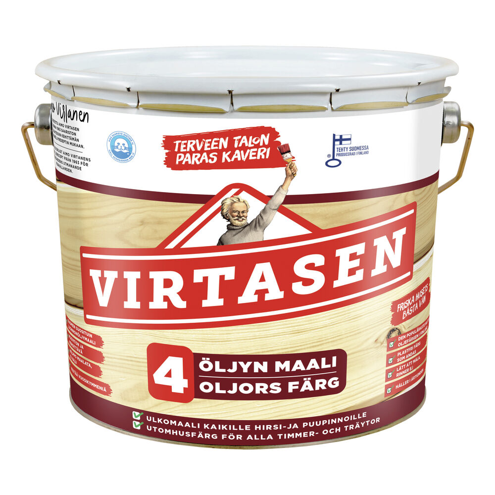 Virtasen 4 Öljyn maali musta 3L | STARK verkkokauppa