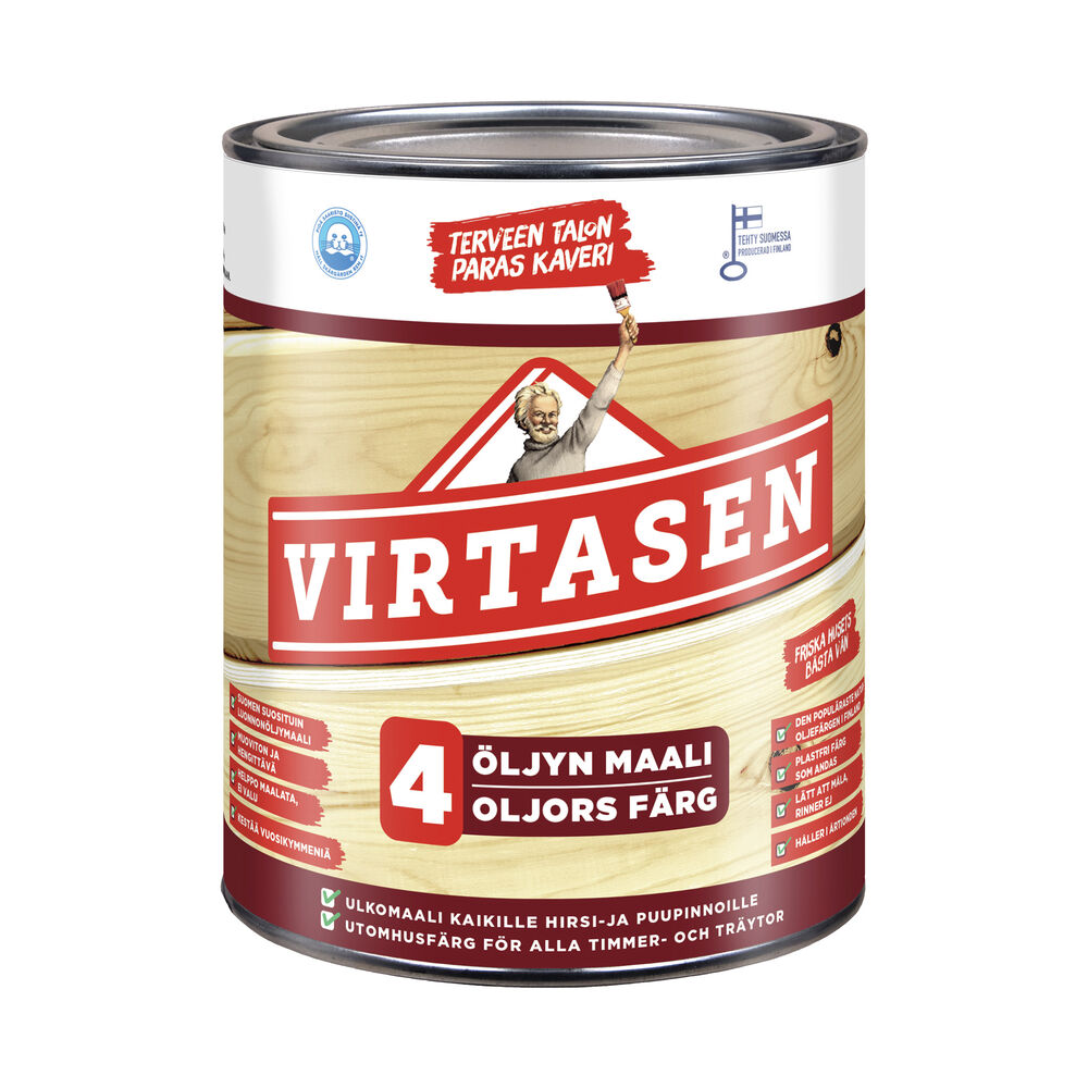 Virtasen 4 Öljyn maali Okran keltainen 1L | STARK verkkokauppa