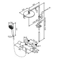 Sadesuihkupaketti Damixa Core kromi | STARK verkkokauppa