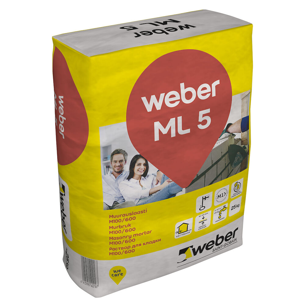 Muurauslaasti weber ML 5 M100/600 25 kg | STARK verkkokauppa